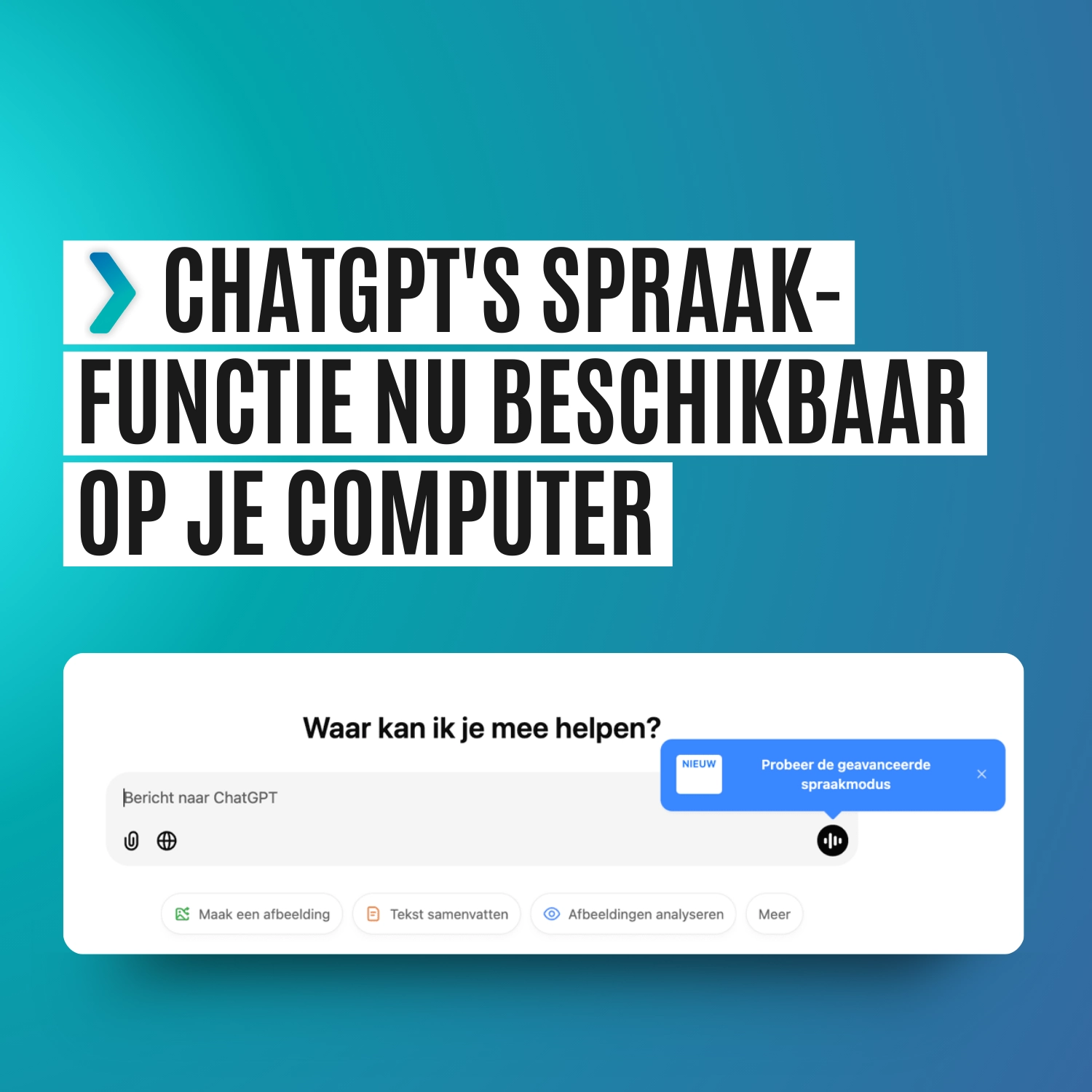 ChatGPT's spraakfunctie: Nu ook beschikbaar op je desktop | NXTLI